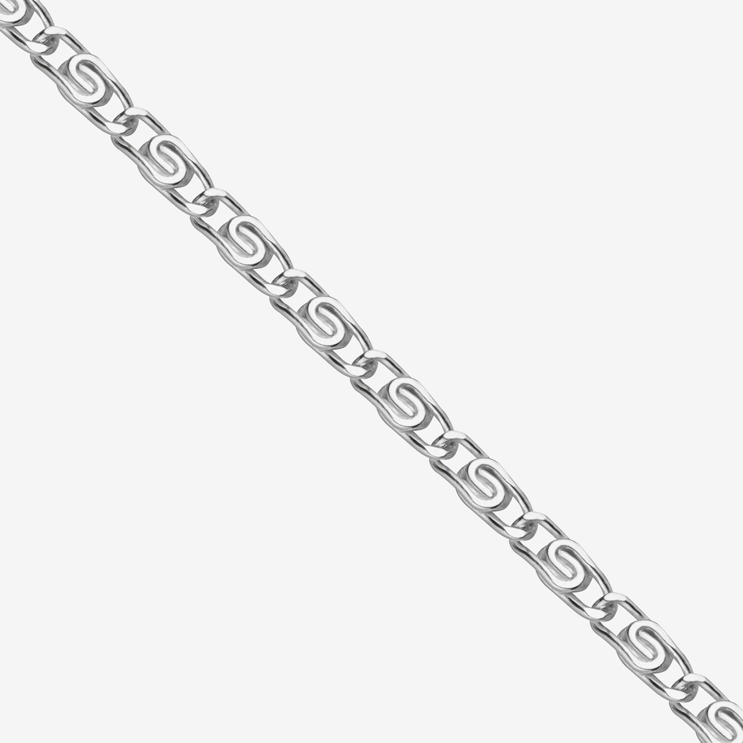 Buy Textured Swirl Silver Curb Chain (ESL1213662) Online from Joyalukkas