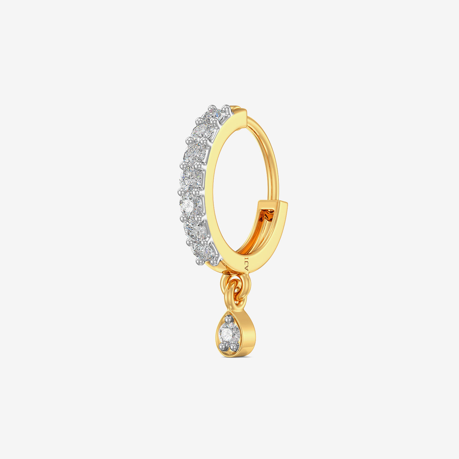 Buy Dazzling Dangler Bandy Diamond Nose Pin (IDO001152) Online from ...