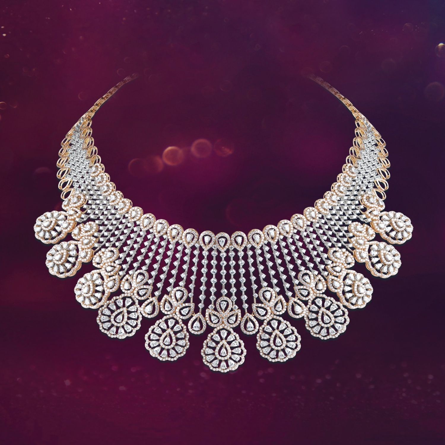 Buy Sparkle shine Diamond Necklace (MQDN001341) Online from Joyalukkas